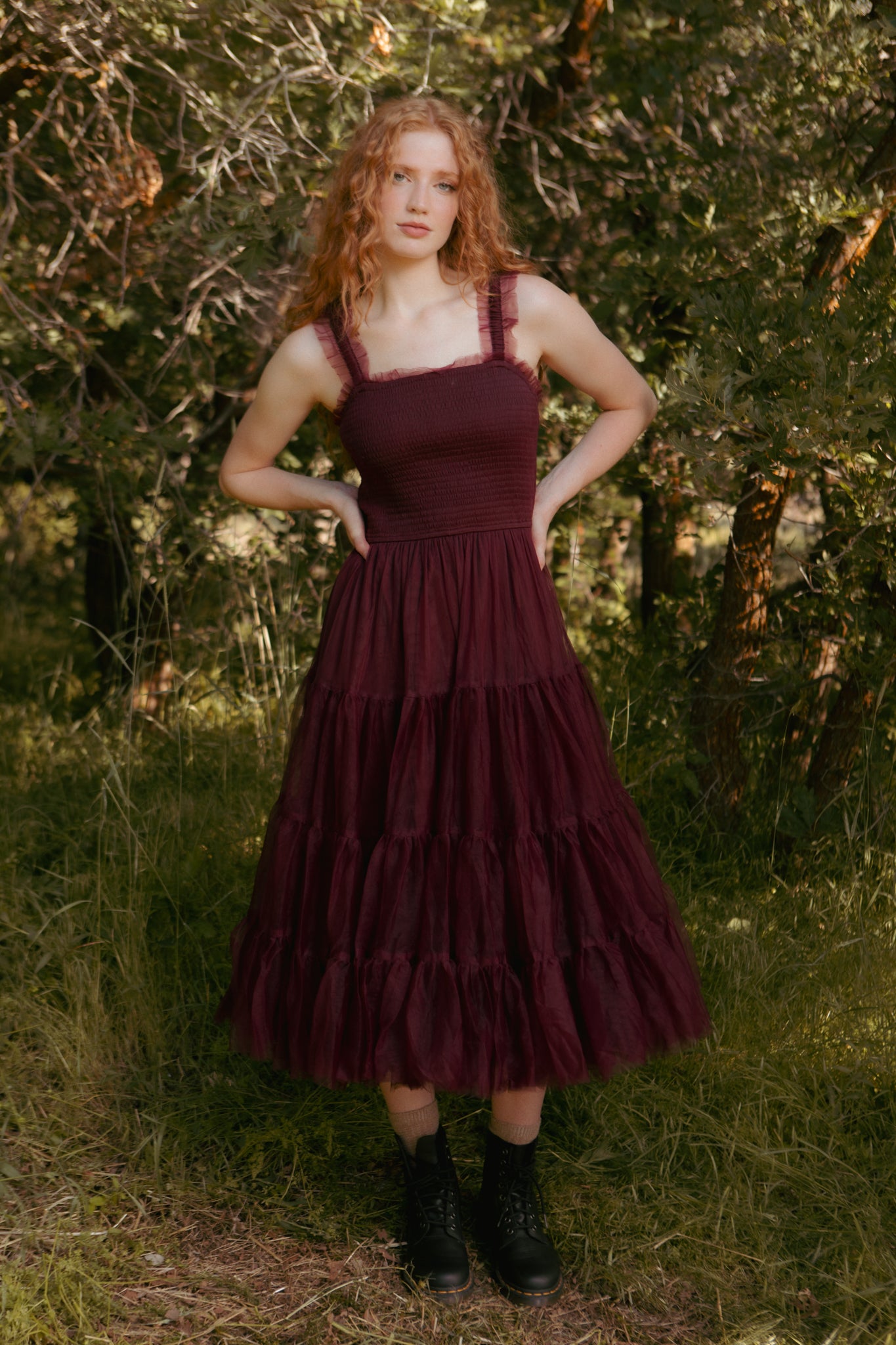 Destiny Dress in Burgundy – Ivy City Co