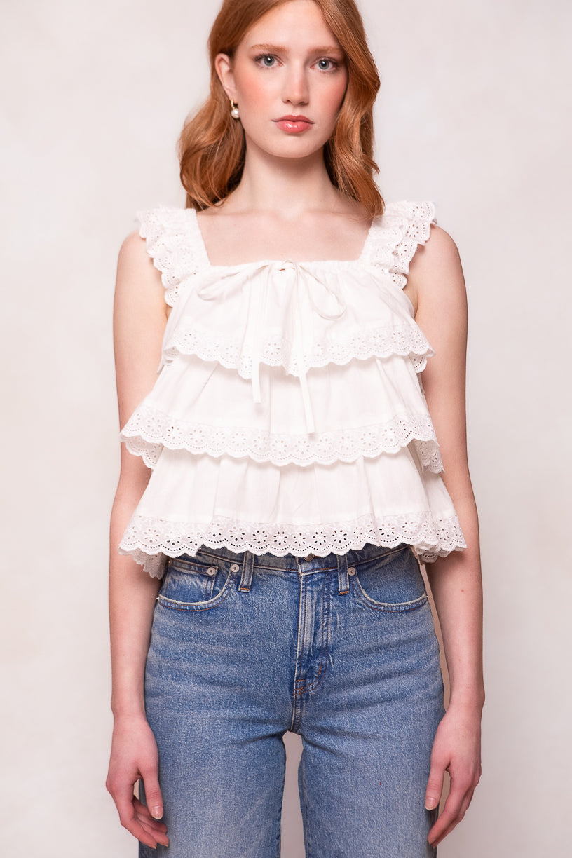 Gabby Top in White – Ivy City Co