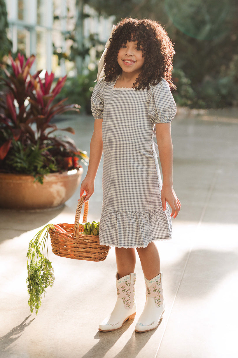 Mini Hannah Dress in Blue Gingham – Ivy City Co