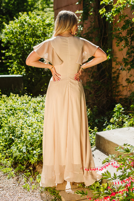 Callie Dress in Champagne Chiffon – Ivy City Co